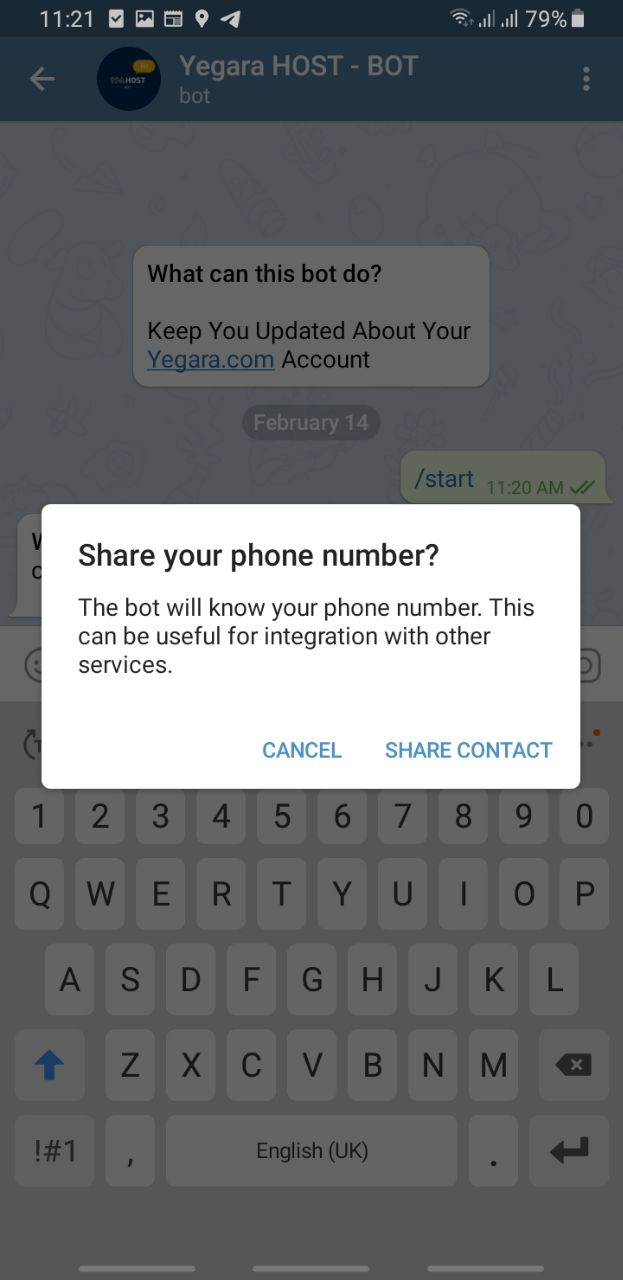 How To Connect To Yegara Host Telegram Bot To Get Notifications Yegara Host Guide