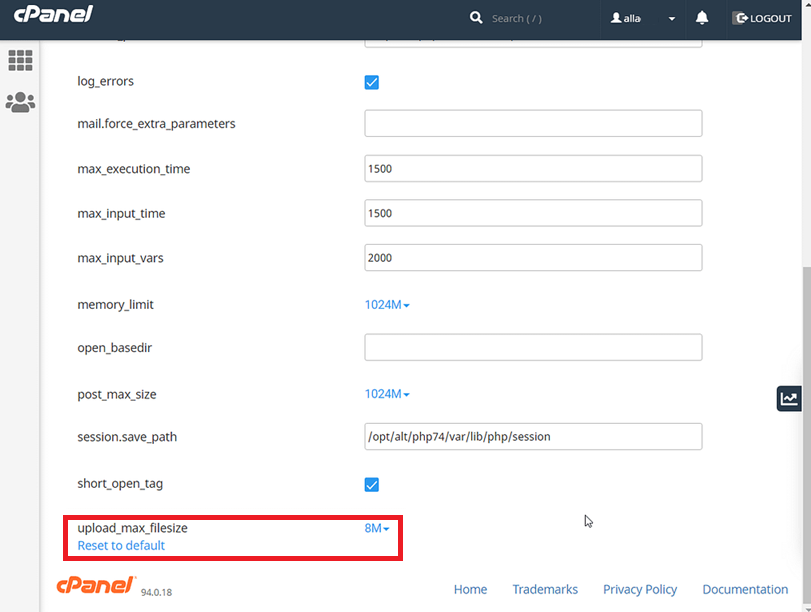How to Increase Maximum Upload File Size via cPanel – Yegara HOST Guide